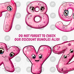 Kawaii Alphabet Clipart | Cute, Unique Font, Decorative Letters ...