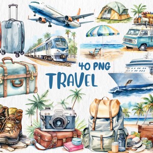 Watercolor Travel Mega Clipart Bundle | London, Paris, Rome, Venice ...
