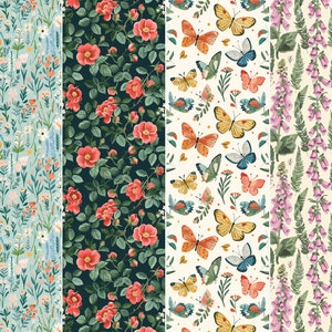 Seamless Cottage Floral Digital Paper | Cottagecore Background, Flowers ...