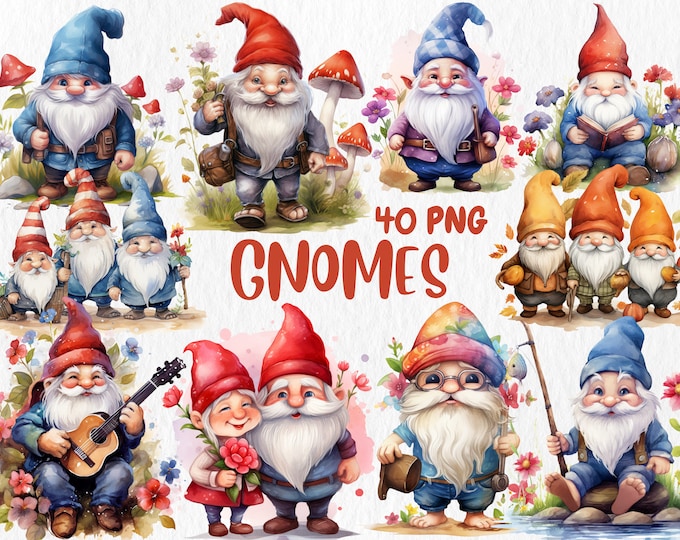 Best Friends Gnomes, Sisters Gnome, Best Friend's Gonks Hand Drawn ...