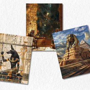 Ancient Egypt Digital Paper: Hieroglyphic Pharaoh Backgrounds (download ...