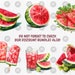 Watercolor Watermelon Clipart Summer Fruits, Food Graphics, Watermelon ...