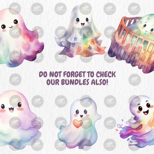 Watercolor Baby Ghosts Clipart | Cute Baby Ghost Illustrations ...