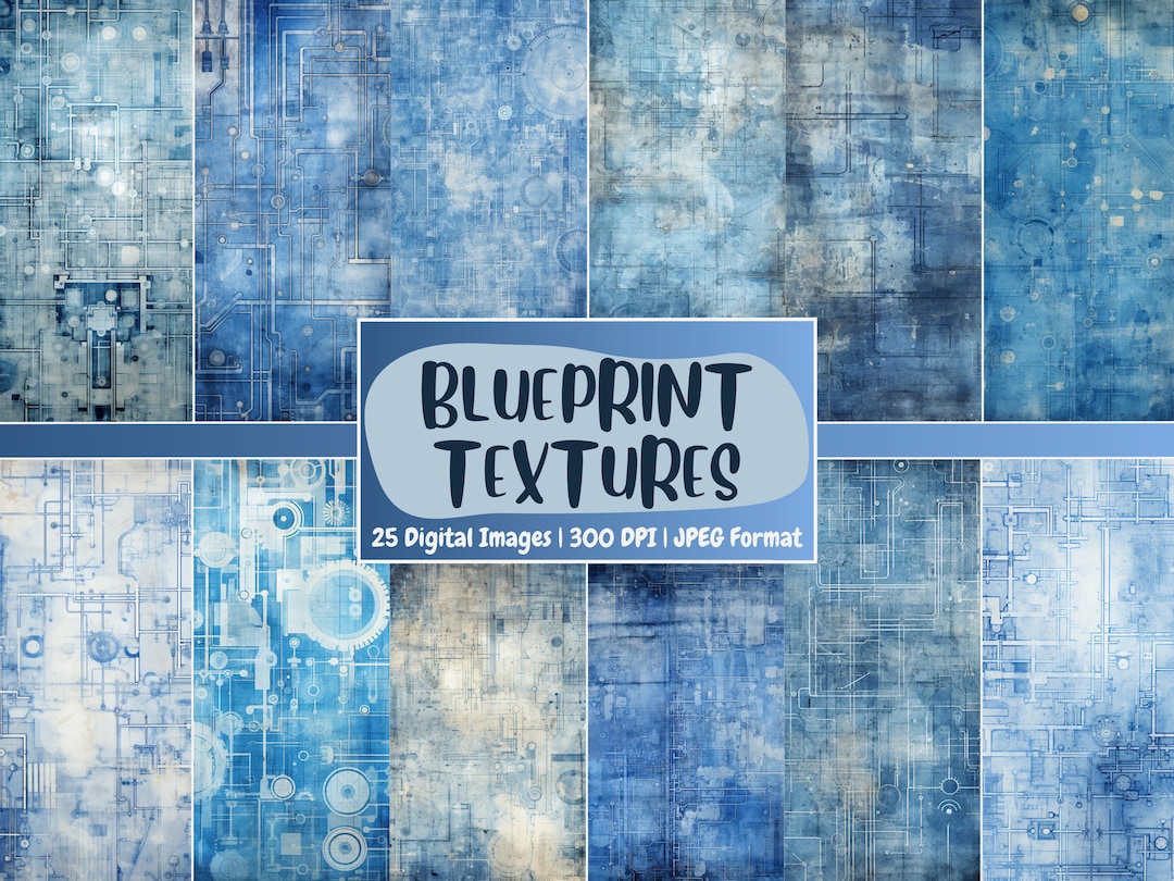 Blueprint Texture Digital Paper | Blue Paper Background, Architectural ...