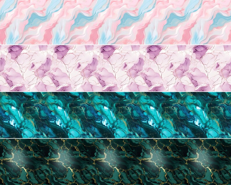 Seamless Marble Texture Digital Paper: 12x12 Scrapbook Patterns ...