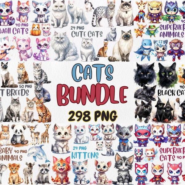 Cat Breeds Clipart - Etsy