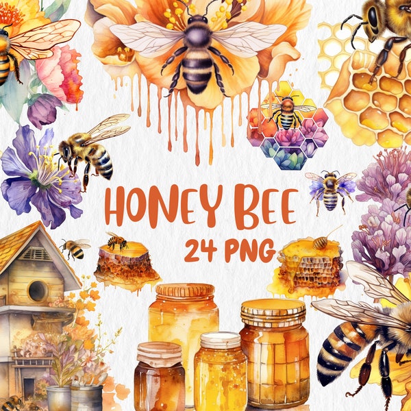 Honey Bee Clipart - Etsy