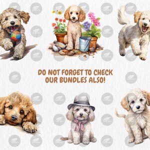 Watercolor Miniature Poodles Clipart | Cute Dog, Puppy, Dog Breed, Dog ...
