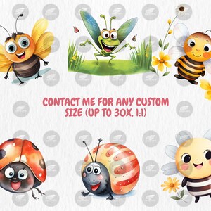 Watercolor Cute Insects Clipart | Adorable Butterfly, Ant, Ladybug ...