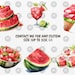 Watercolor Watermelon Clipart Summer Fruits, Food Graphics, Watermelon ...
