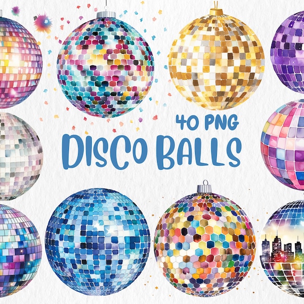 Disco Ball Clipart Commercial - Etsy UK