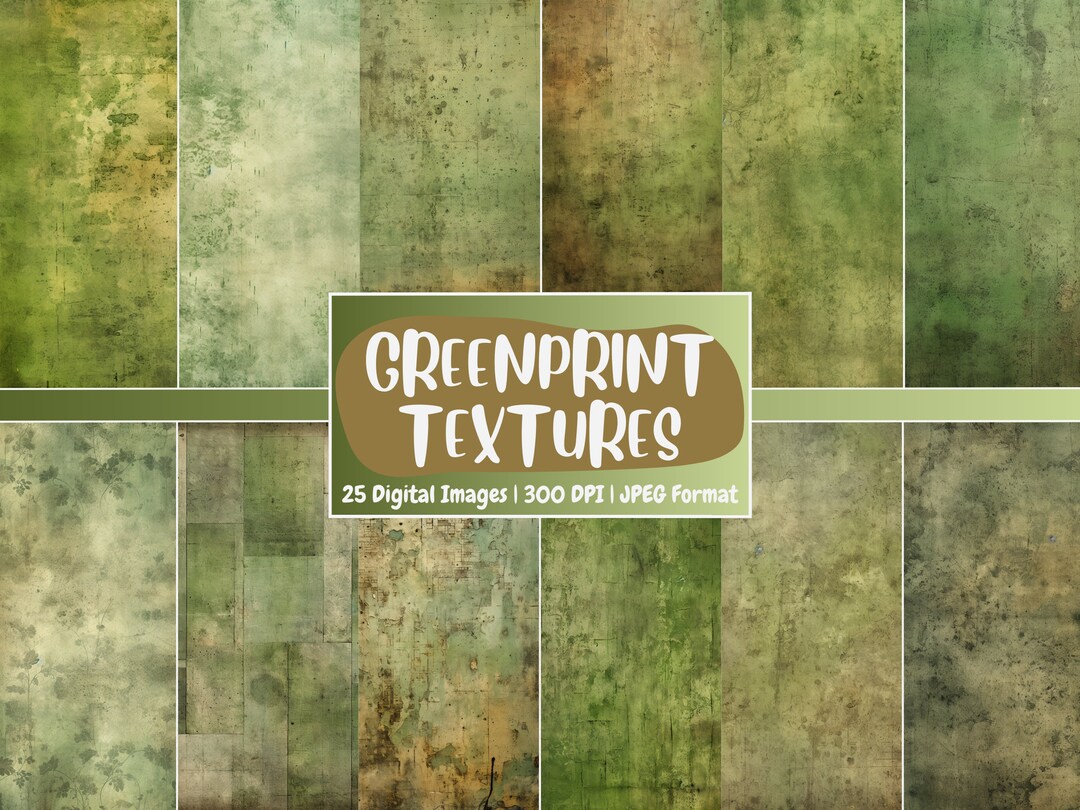 Green Texture Digital Paper: Vintage Scrapbook Backdrops (digital ...