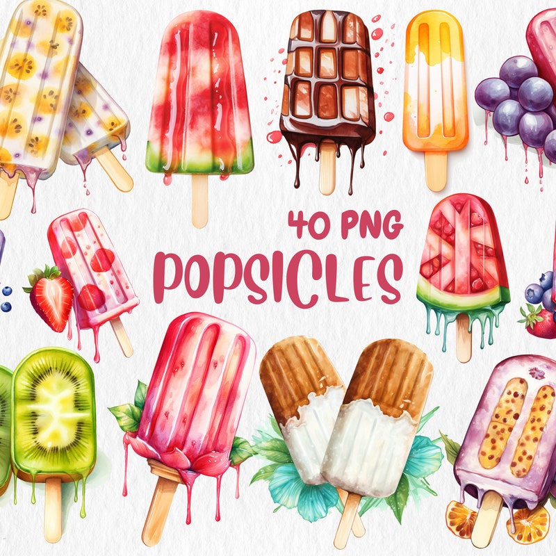 Popsicles Clip Art - Etsy