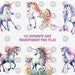 Watercolor Unicorns Clipart Cute, Adorable, Magical, Fantasy and ...