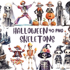 Watercolor Halloween Mega Clipart Bundle | Happy, Spooky Halloween ...
