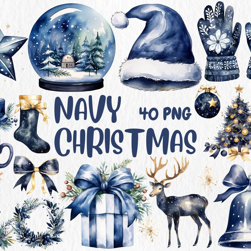 Navy Christmas Decor - Etsy