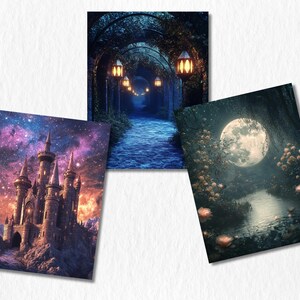 Fairy Tale Digital Paper: Whimsical Fantasy Backdrops (digital Download ...