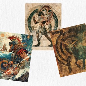 Ancient Greece Digital Paper Mythological Background, Ancient Greek ...