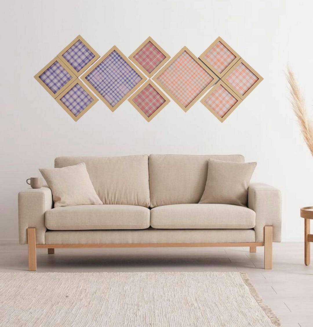 Wooden Framed Textile Art, Woven Wall Hanging Artwork, Fiber Art ...