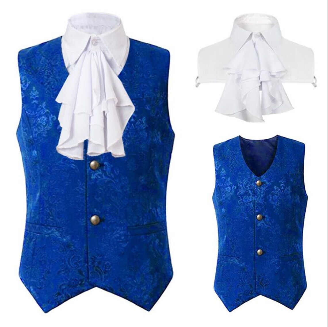 Men's Victorian 19th Century Waistcoat With Jabot Tie - Etsy