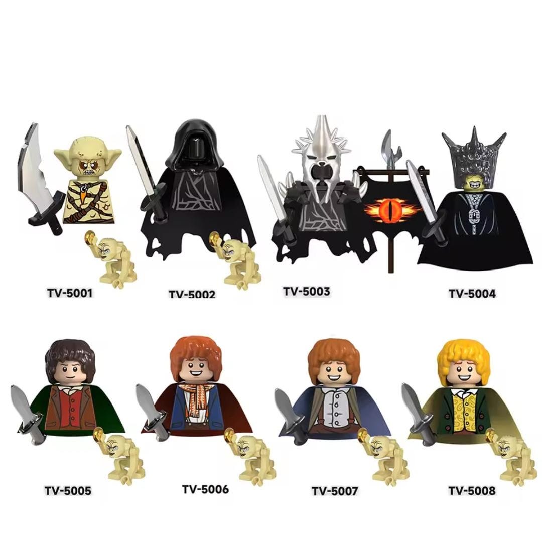 Set of 8 Lord of the Rings! Mini Figures, Including All 4 Hobbits. - Etsy