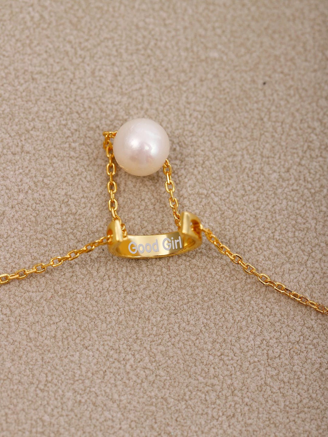 Good Girl Discreet Day Collar, Dainty O Ring Engraved Necklace With ...
