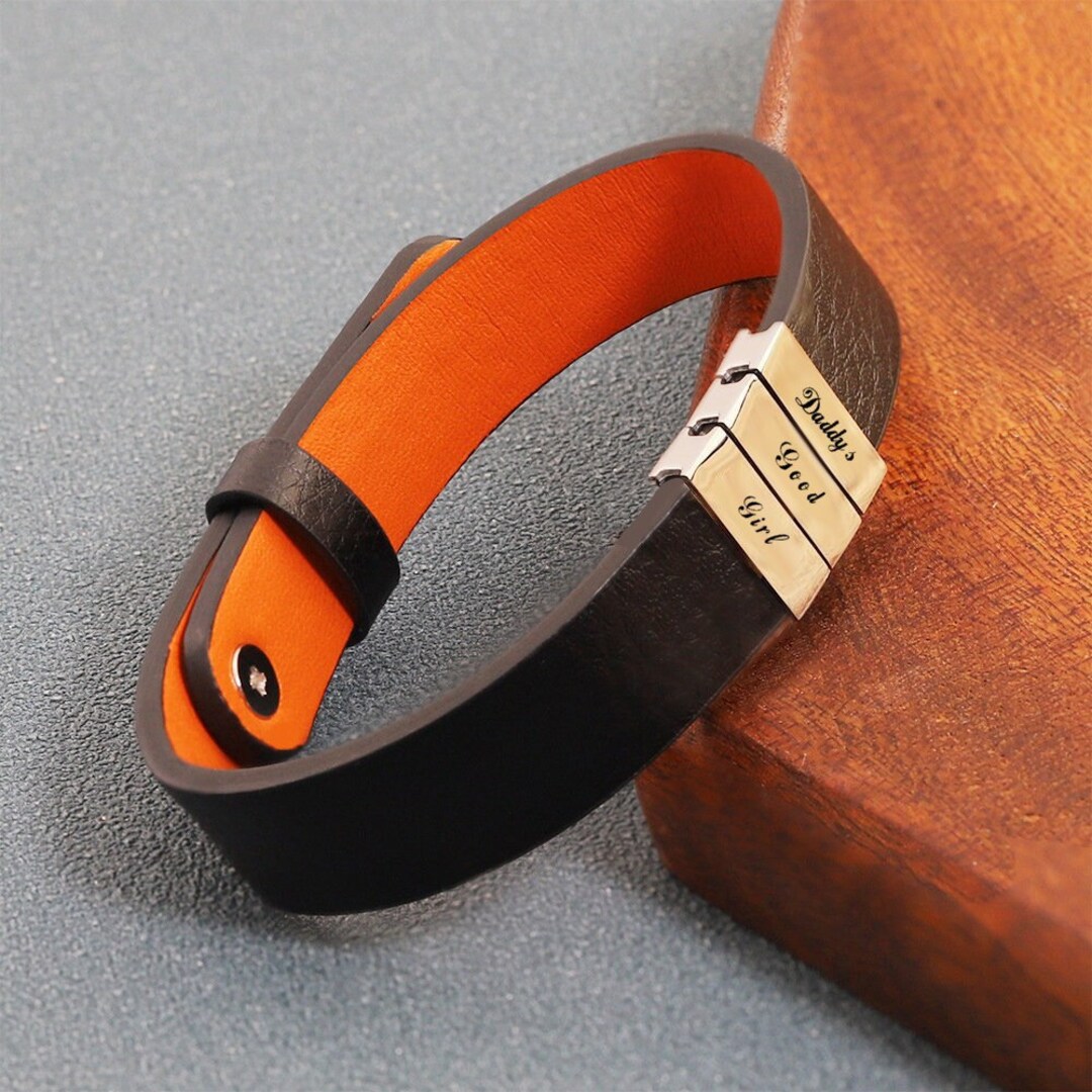 Daddy's Good Girl Leather Wrap Bracelet Dom Sub Gifts. Personalized ...