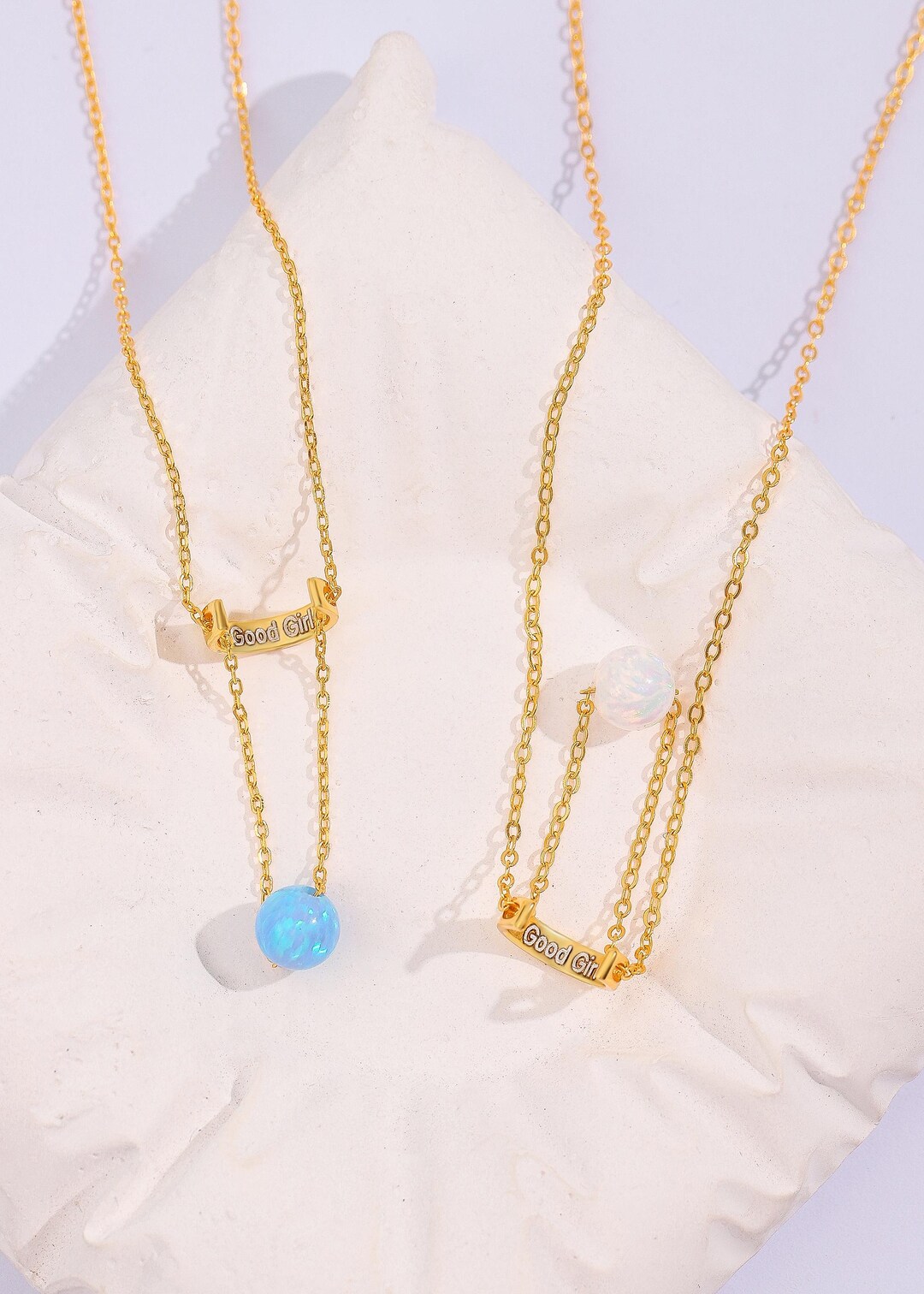 Good Girl Discreet Day Collar, Dainty O Ring Engraved Necklace With ...