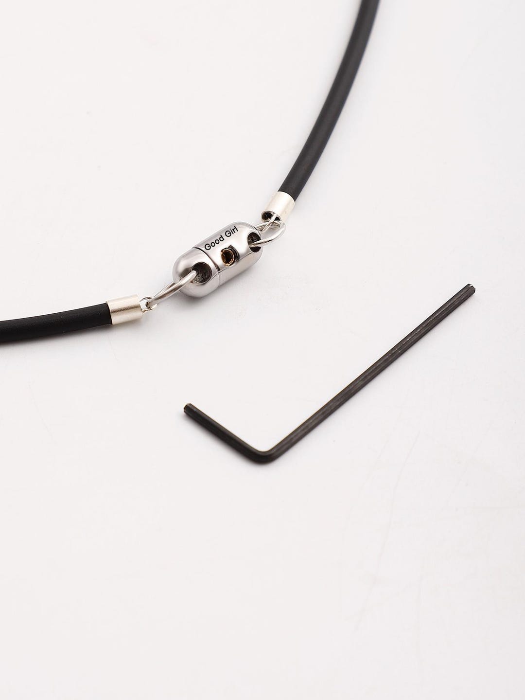 Good Girl Locking Permanent Hex Lock Dom Sub Jewelry. Rubber Leather ...