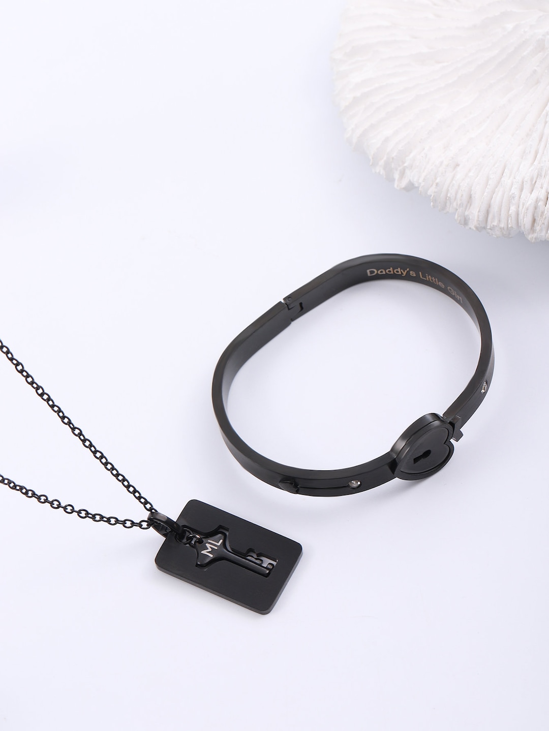Permanent Locking Bracelet With Key Lock Pendant. Dom Sub Jewelry ...