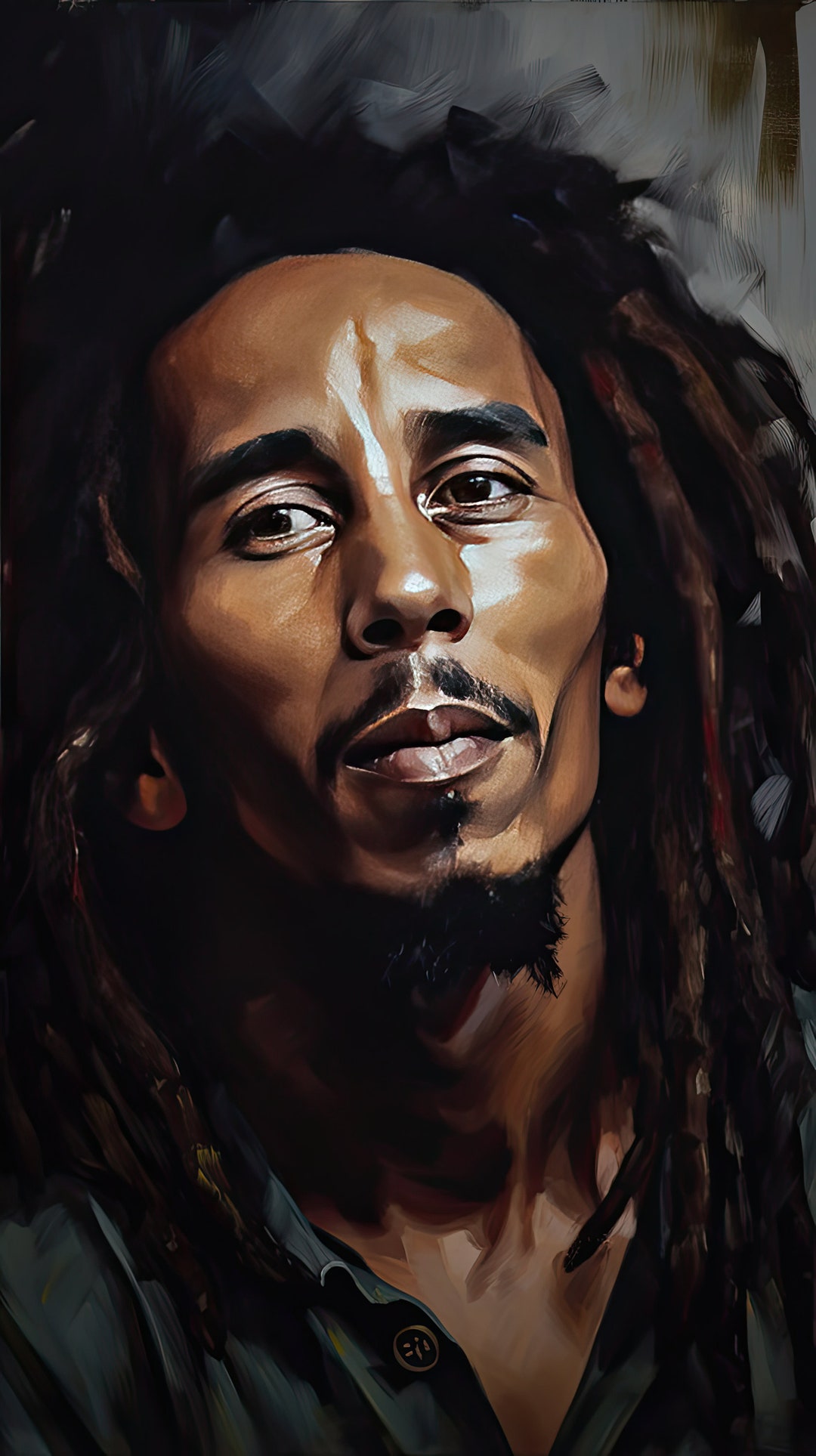 Artistic Portrait of Reggae King Bob Marley - Etsy