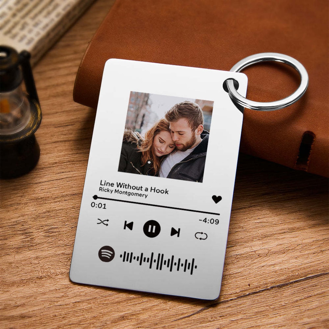 Personalized Spotify Code Plaque With Photo Custom Music Link Glass Art ...