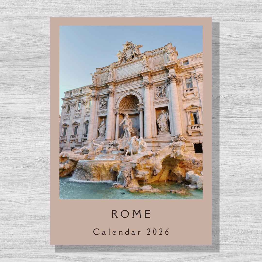 Rome 2026 Calendar - Etsy