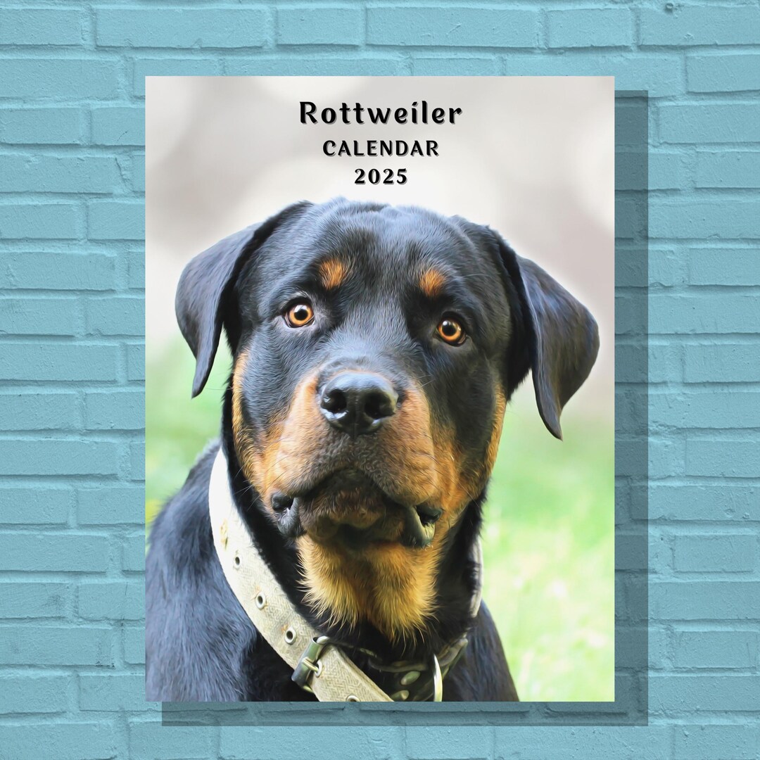 Rottweiler 2025 Calendar - Etsy