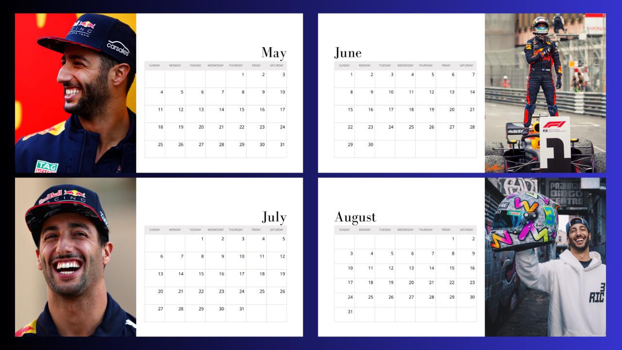 Daniel Ricciardo 2025 Calendar - Etsy