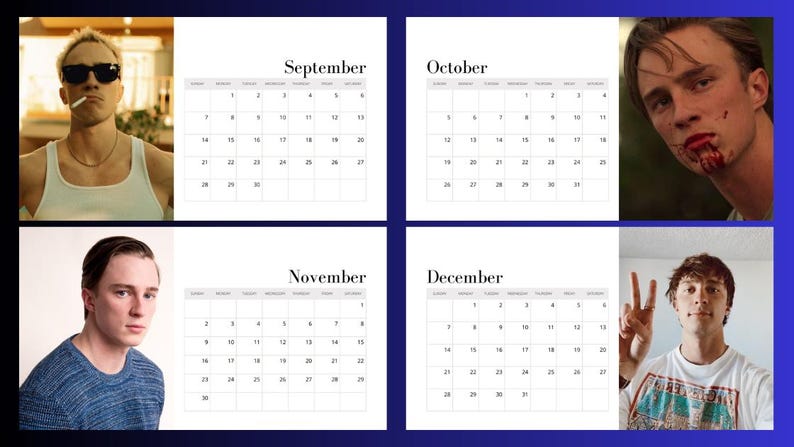 Drew Starkey 2025 Calendar - Etsy