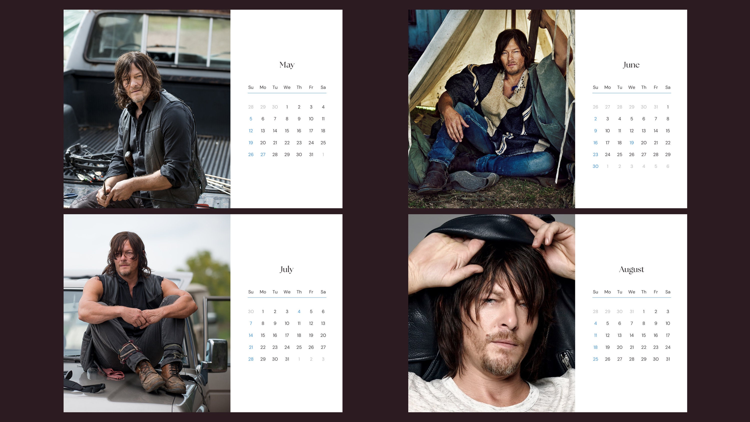 Norman Reedus 2024 Calendar - Etsy