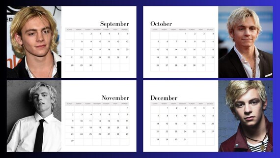 Calendario Ross Lynch 2024 Ross Lynch Calendar Etsy UK