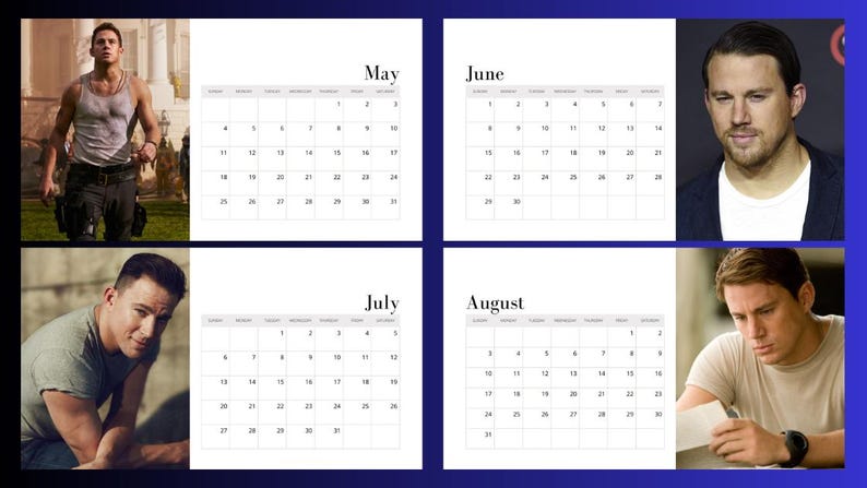 Channing Tatum 2025 Calendar - Etsy