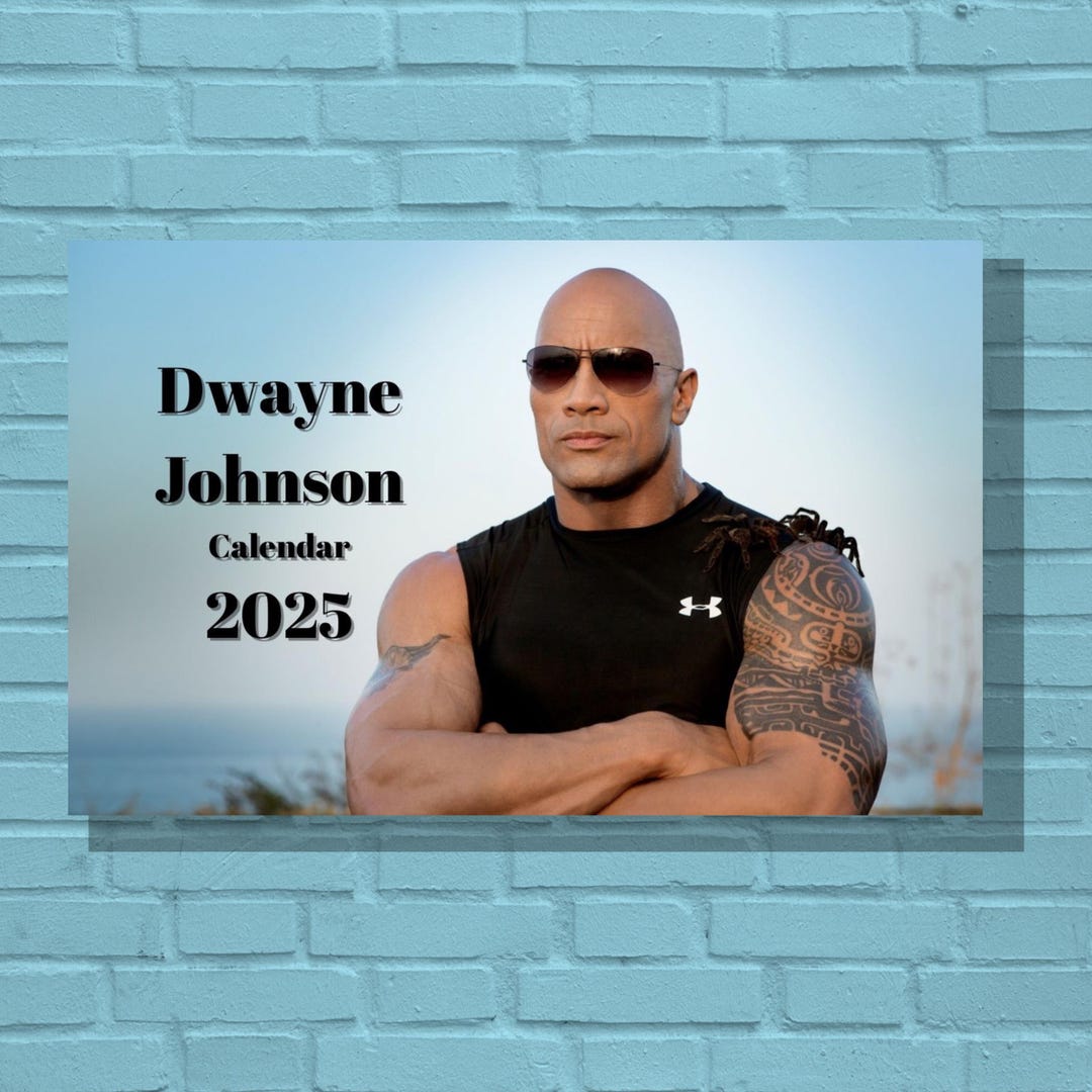 Dwayne Johnson 2025 Calendar - Etsy