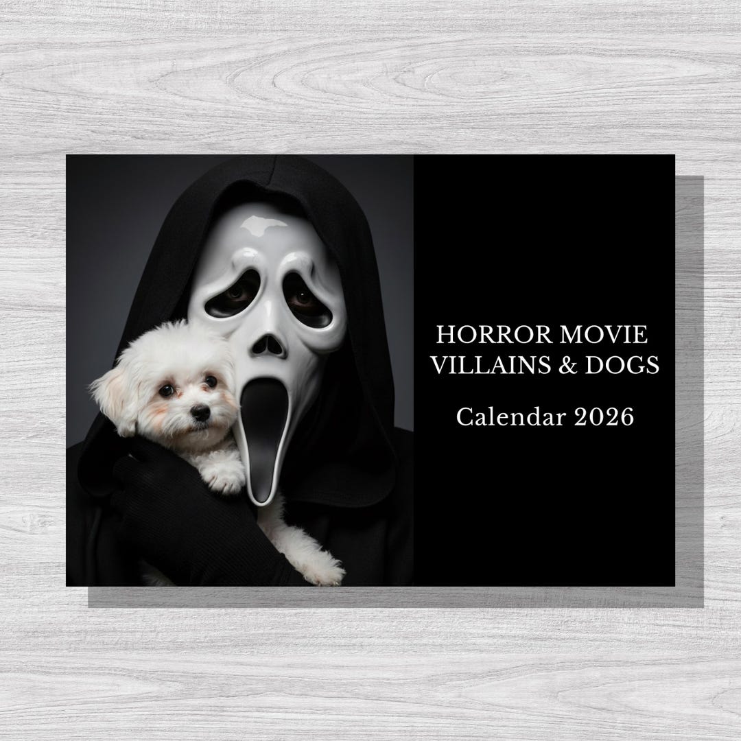 Horror Movie Villains and Dogs 2026 Calendar - Etsy