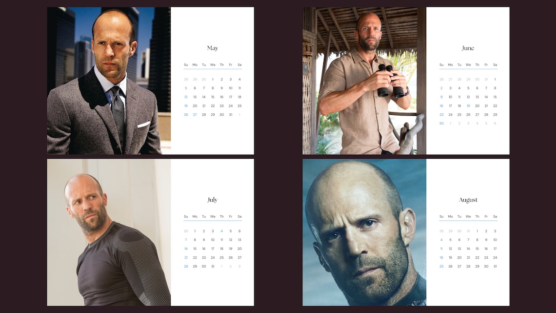 Jason Statham 2024 Calendar - Etsy