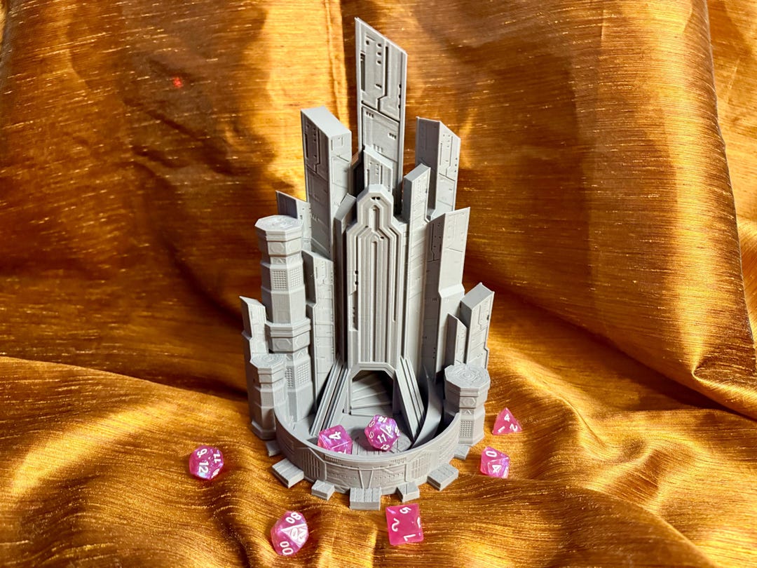 Cybercity Dice Tower | Futuristic Sci-fi Dice Roller for TTRPG, D&D ...