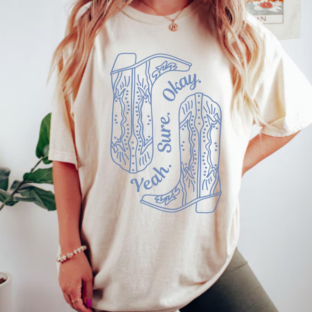 Yeah Sure Okay Comfort Colors Shirt Coquette Clothing Trending Music ...