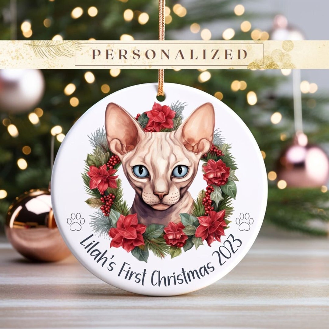 Customized Cat Christmas Ornament Cat Christmas Stocking My First ...