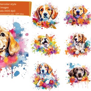 Dog Clip Art Watercolor Dog Images Puppy Clipart Cute Dog - Etsy