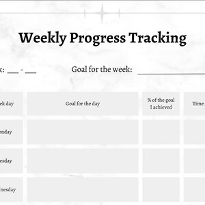 Progress Template - Etsy
