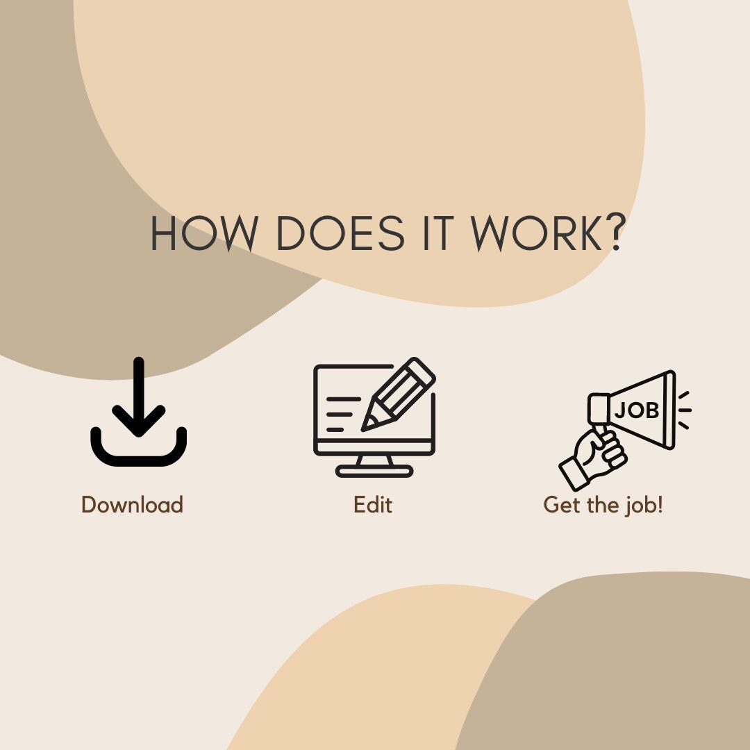 Resume CV Modern, Canva Resume With Phone CV Template, 1 Page Resume, 2 ...