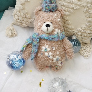 Christmas Teddy Bear Crochet Pattern – Amigurumi Bear Ornament With ...