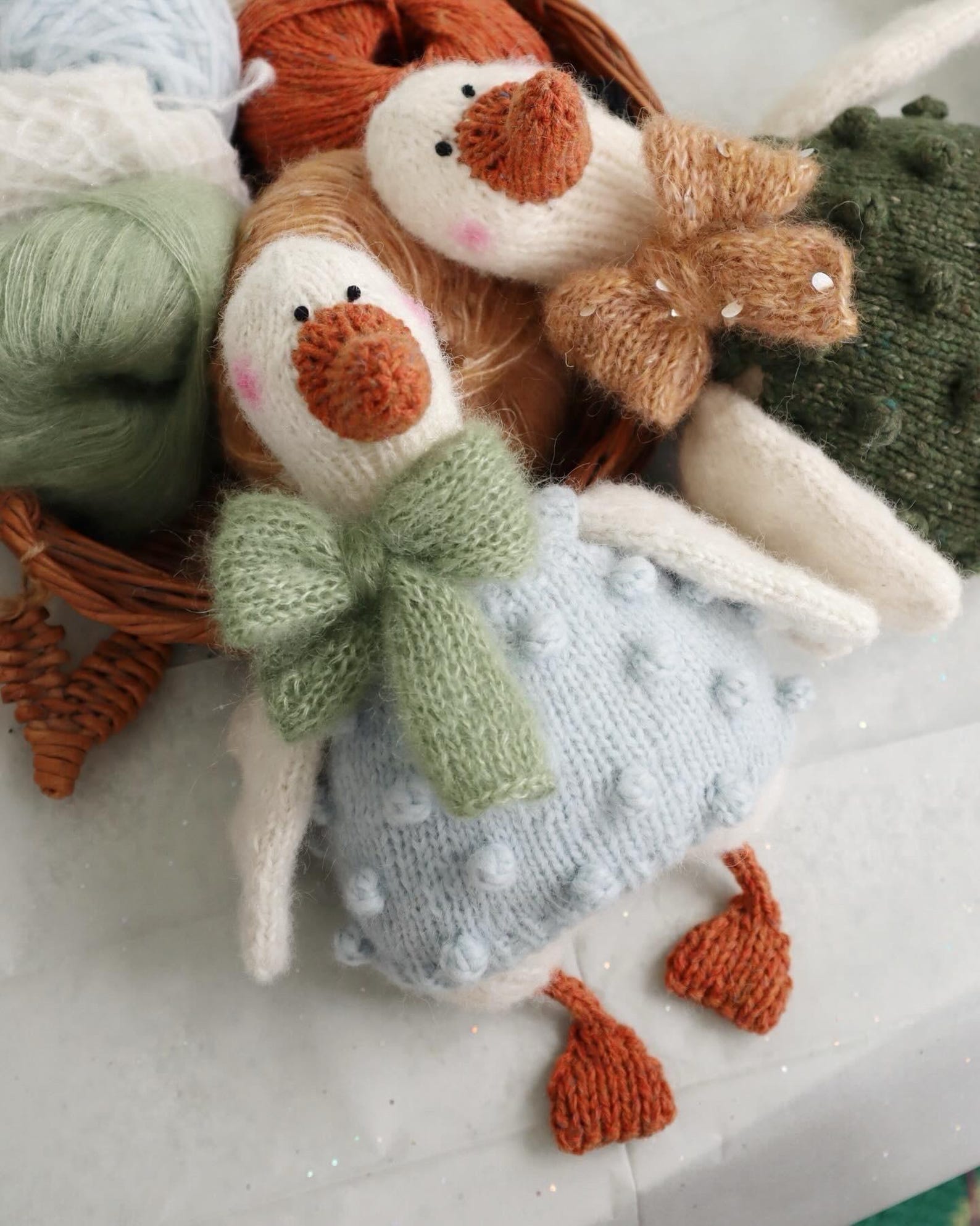 Knitted Goose Toy Pattern PDF: Stuffed Animal With Sweater (digital ...